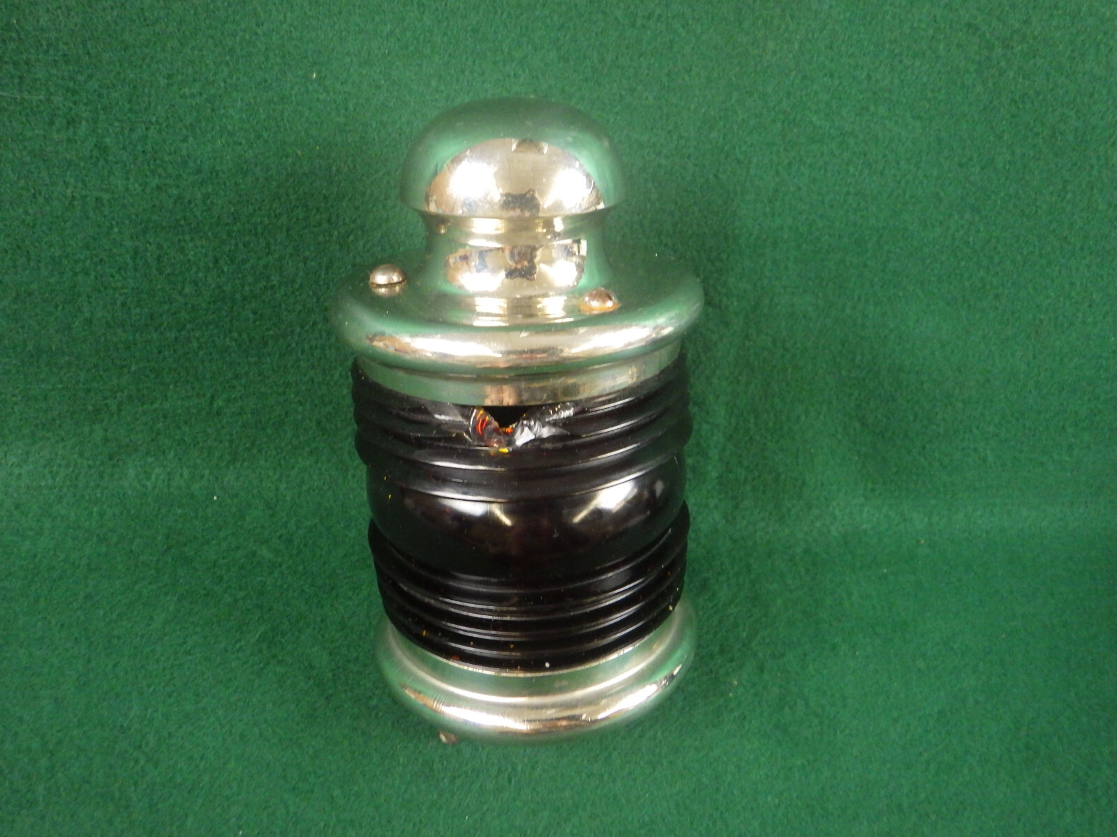 Pair Vintage Marine Navigation lights Chrome, Red+Blue Glass Lenses ...