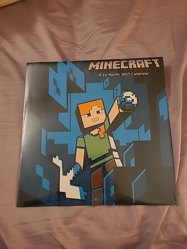 Minecraft ,16 Month Calendar , 2019 New Sealed, Collectable | eBay