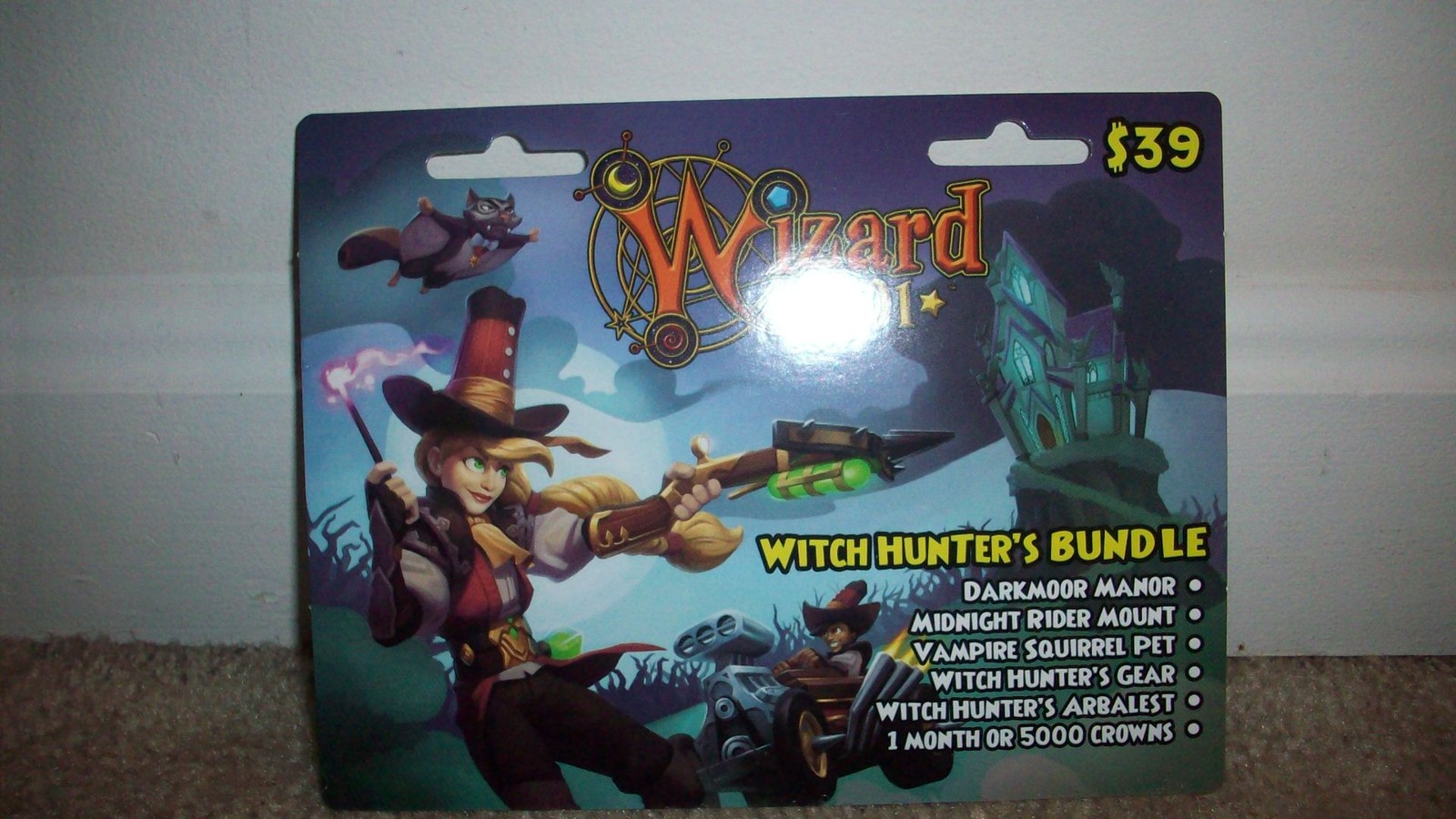 new Wizard 101 WITCH HUNTERS Bundle Game Card Crowns Vampire Squirrel ...