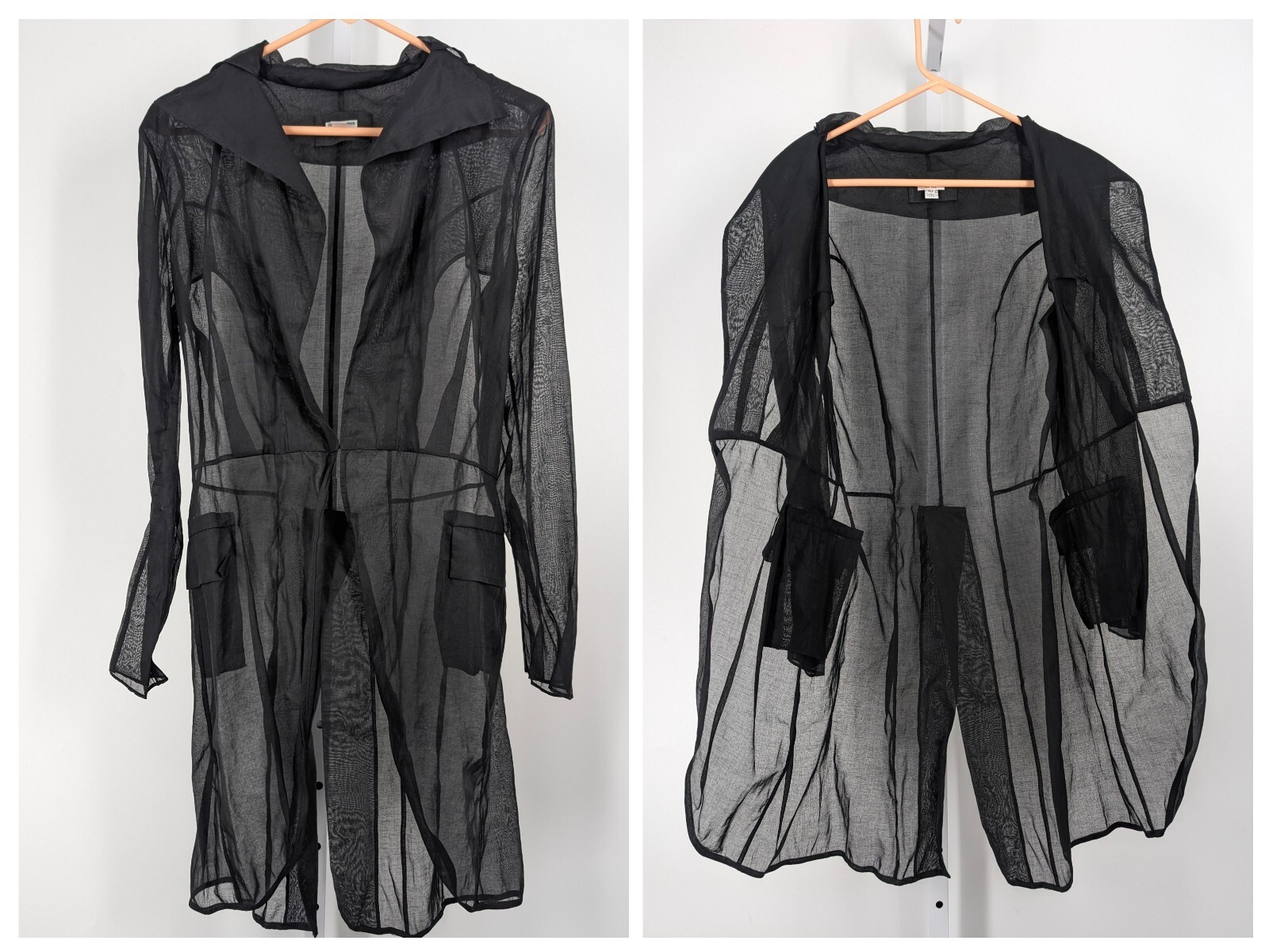 Gemma Kahng Vtg 90s Gothic Sheer Poplin Avantgarde Tr… - Gem