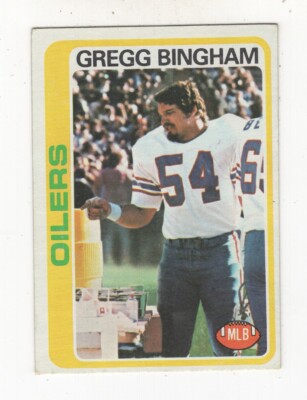 1978 TOPPS FOOTBALL GREGG BINGHAM HOUSTON OILERS #224 | eBay