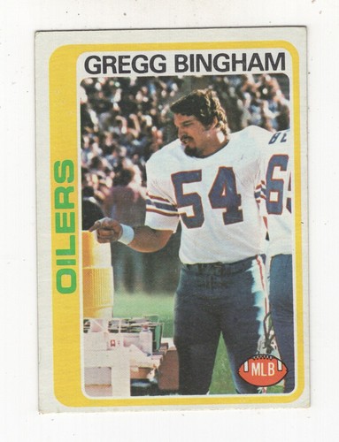 1978 TOPPS FOOTBALL GREGG BINGHAM HOUSTON OILERS #224 | eBay