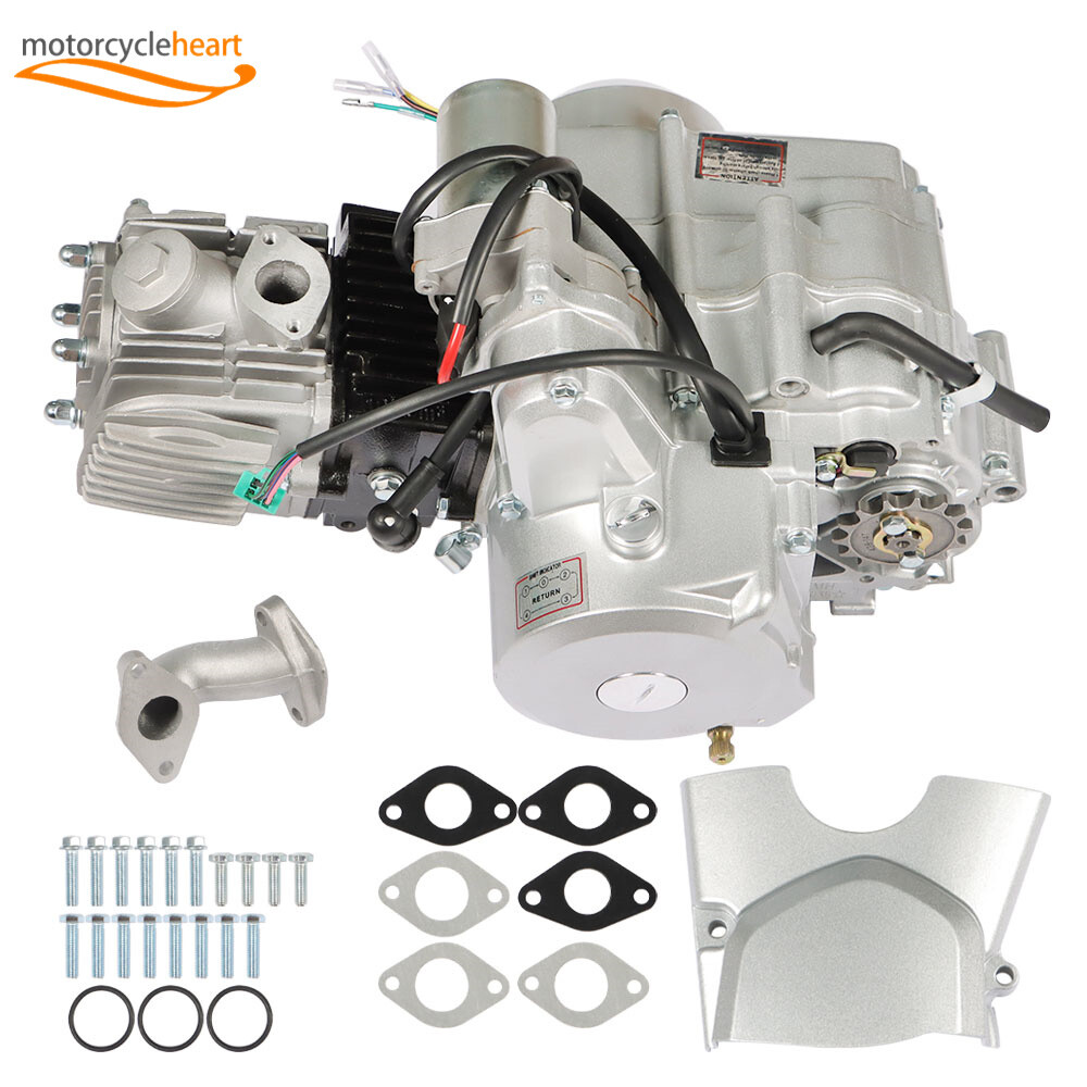125cc 4 Stroke ATV Engine Motor 3-Speed Semi Auto w/Reverse For ATV ...