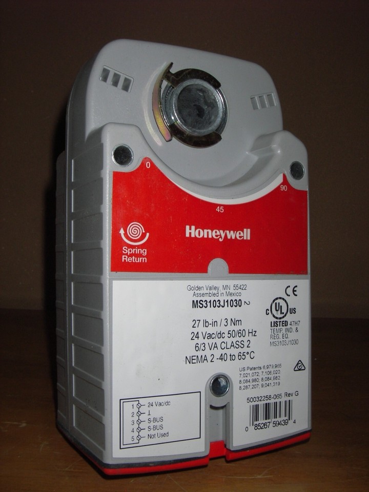Honeywell MS3103J1030 Spring Return, Direct Coupled DAMPER ACTUATOR ...