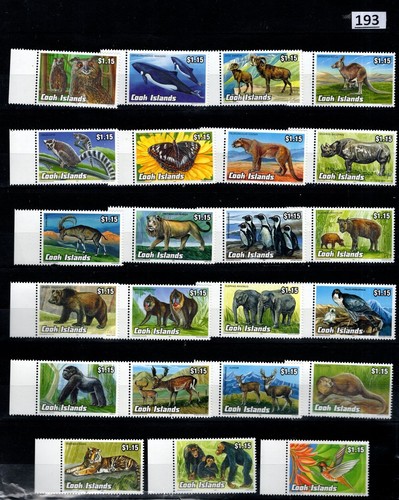 OC COOK ISLANDS - MNH - WHALES, ANIMALS, BIRDS, BUTTERFLY, PENGUIN ...