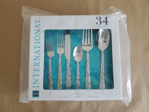 Phish International 34 Piece Donut Style Wheels Frosted Silverware Set ...