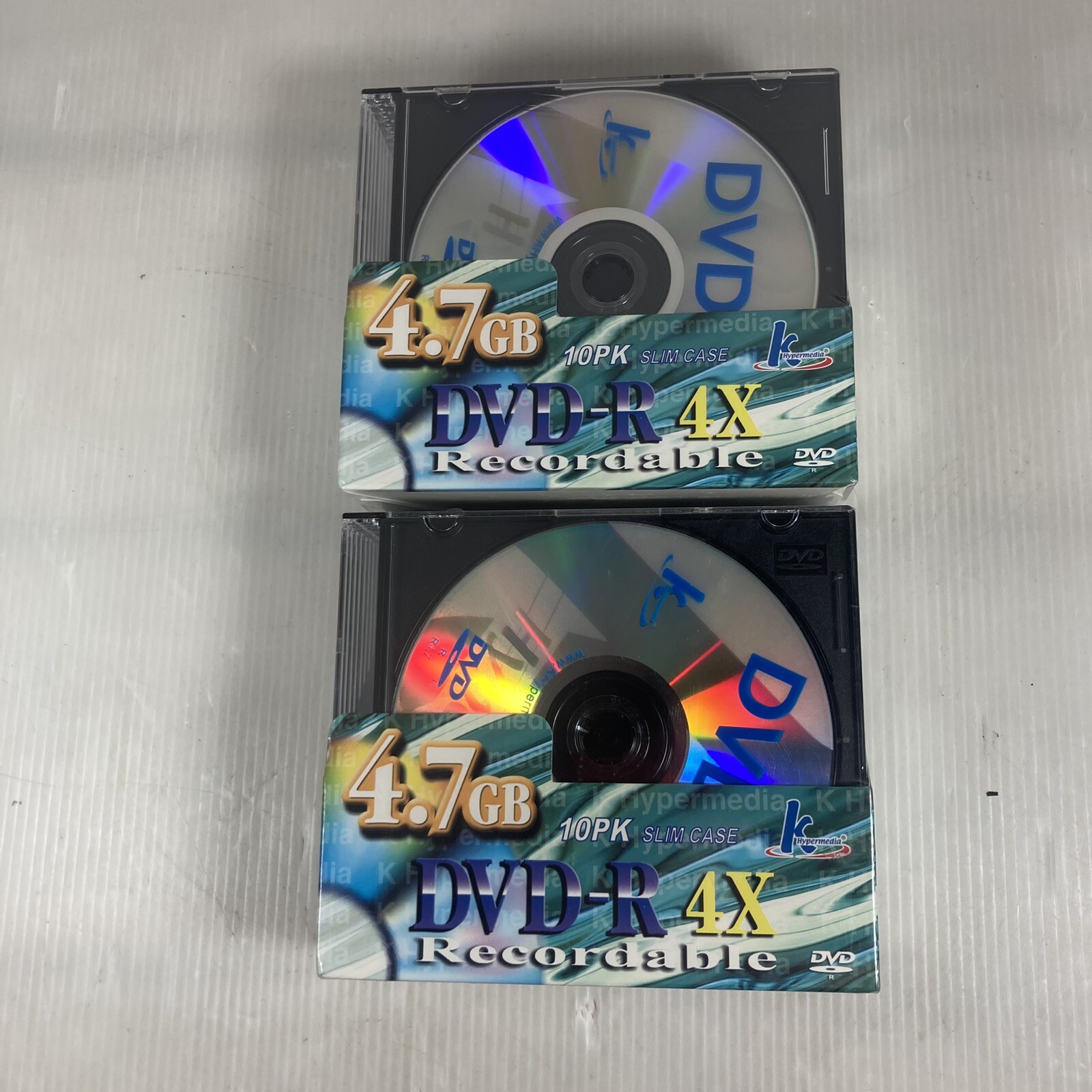 Lot of 2 - Sealed Khypermedia DVD-R 4x Blank Media Discs 10Pk 4.7GB ...