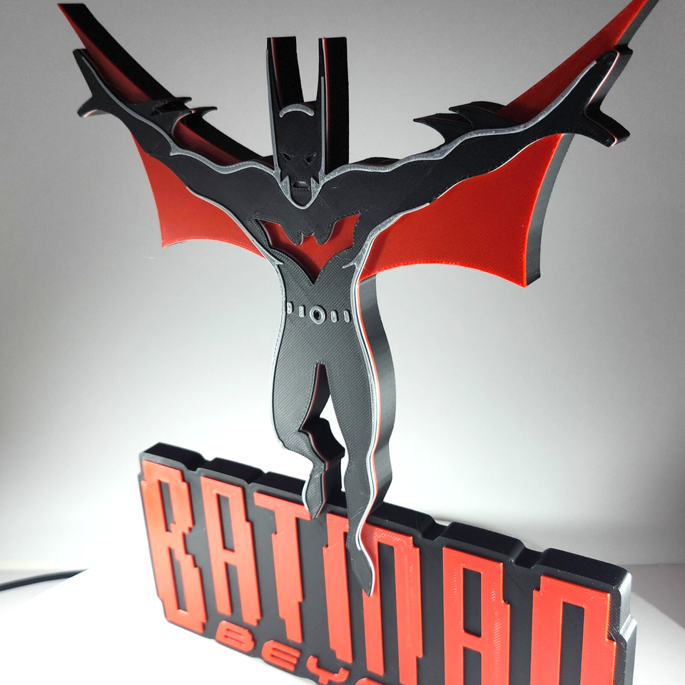 Batman Beyond Stand | 3D printed Logo | Shelf Art | Self Standing ...