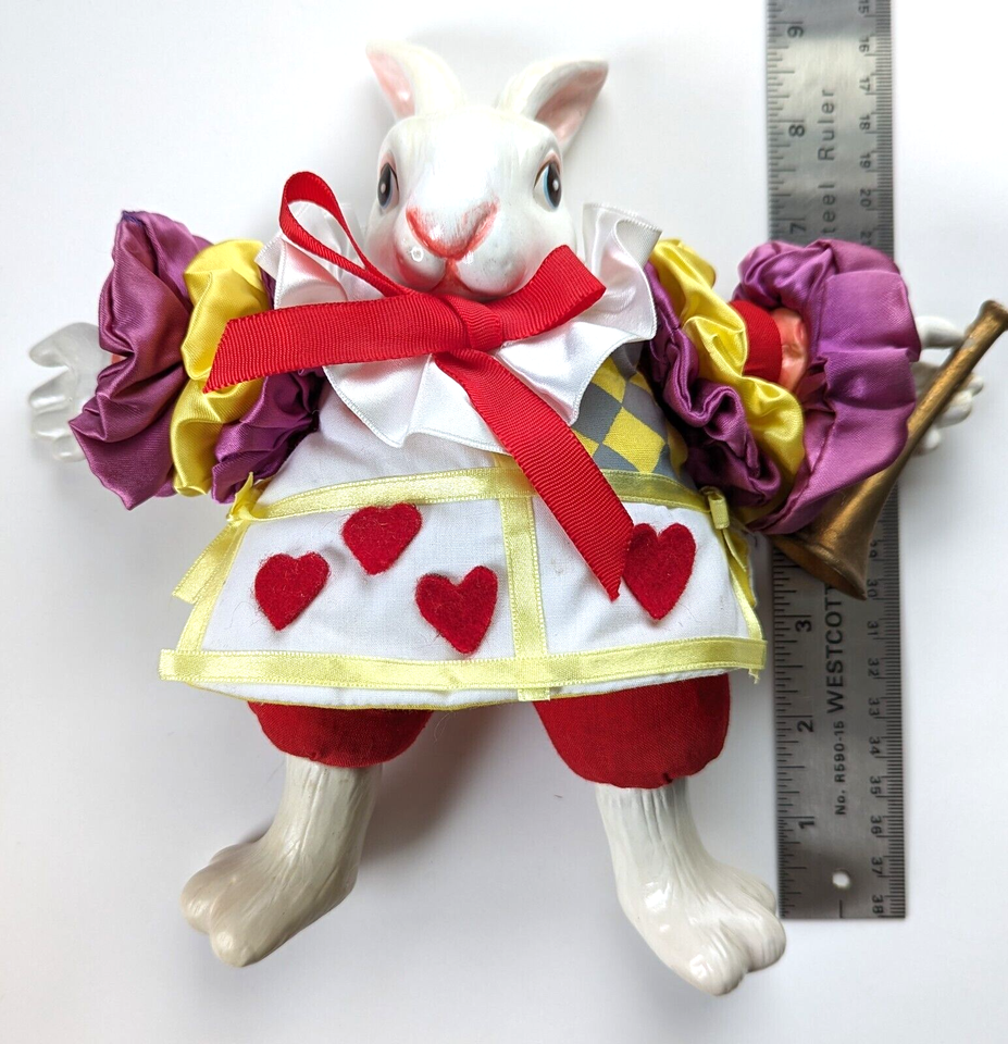 Fitz & Floyd Alice in Wonderland White Rabbit In Wicker Chair, Vintage ...