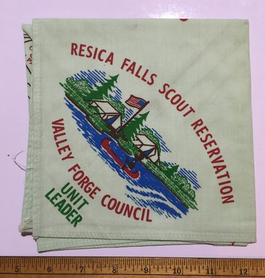 Resica Falls Valley Forge Council Unit Leader Neckerchief BSA Used | eBay