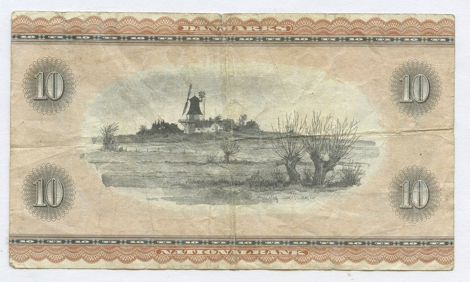 10 Kroner Bill Note . Denmark DANMARK . TI . Andersen . Year not known ...