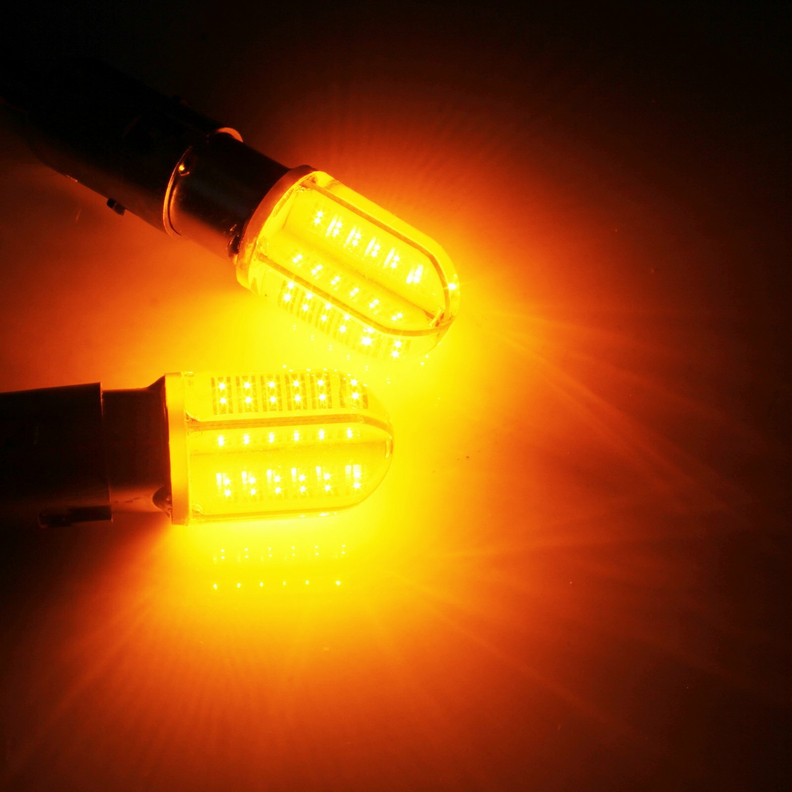 2x 581 PY21W BAU15s Bulbs 8 COB LED Turn Signal Indicator Front Rear ...