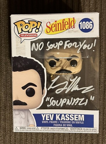 Autographed Larry Thomas Signed FUNKO Pop! Soup Nazi JSA Sticker Jerry ...