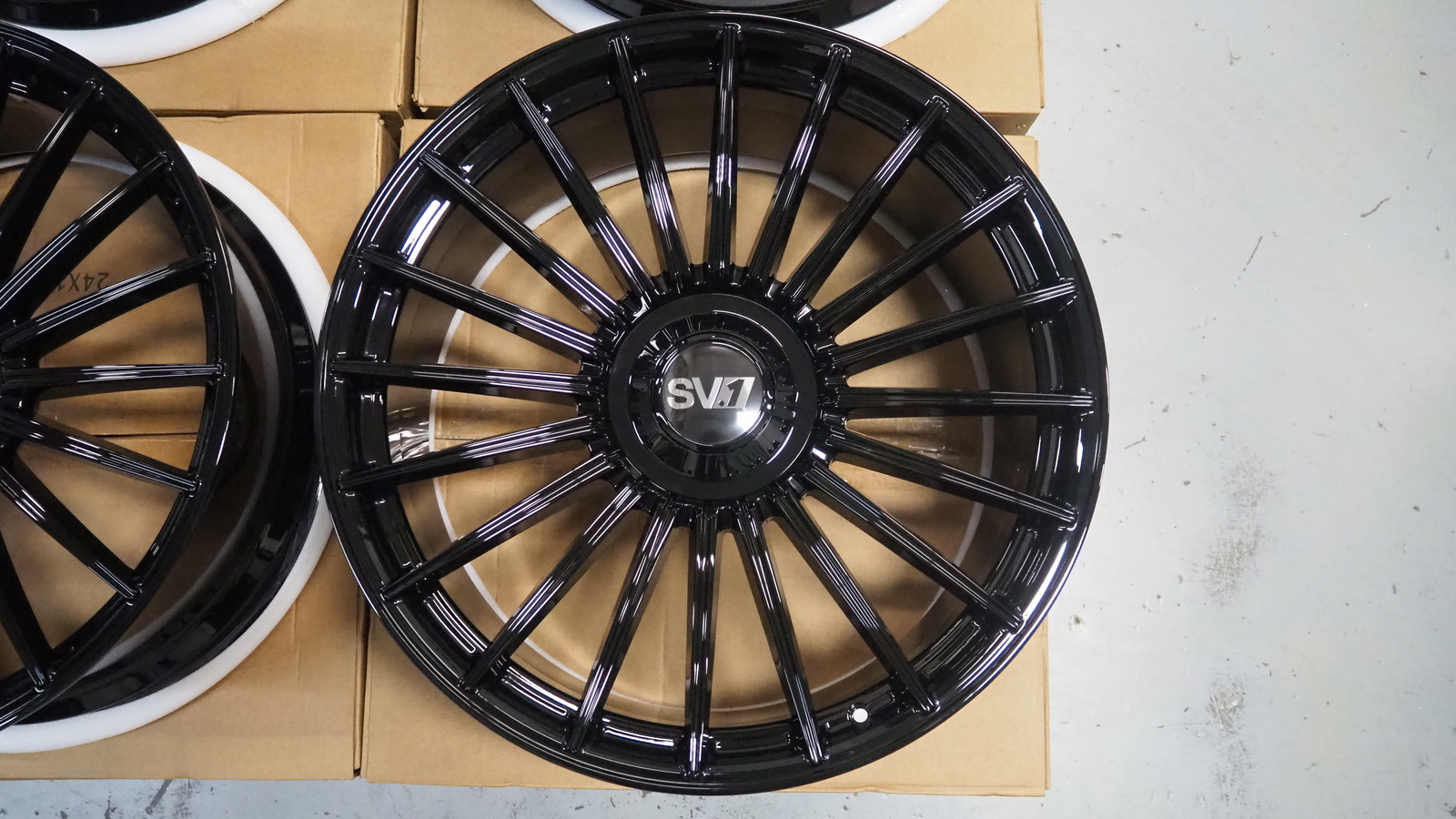 24" Savini SV1 X1 24x10 Black Concave Full Forged Wheels Rims Fits ...