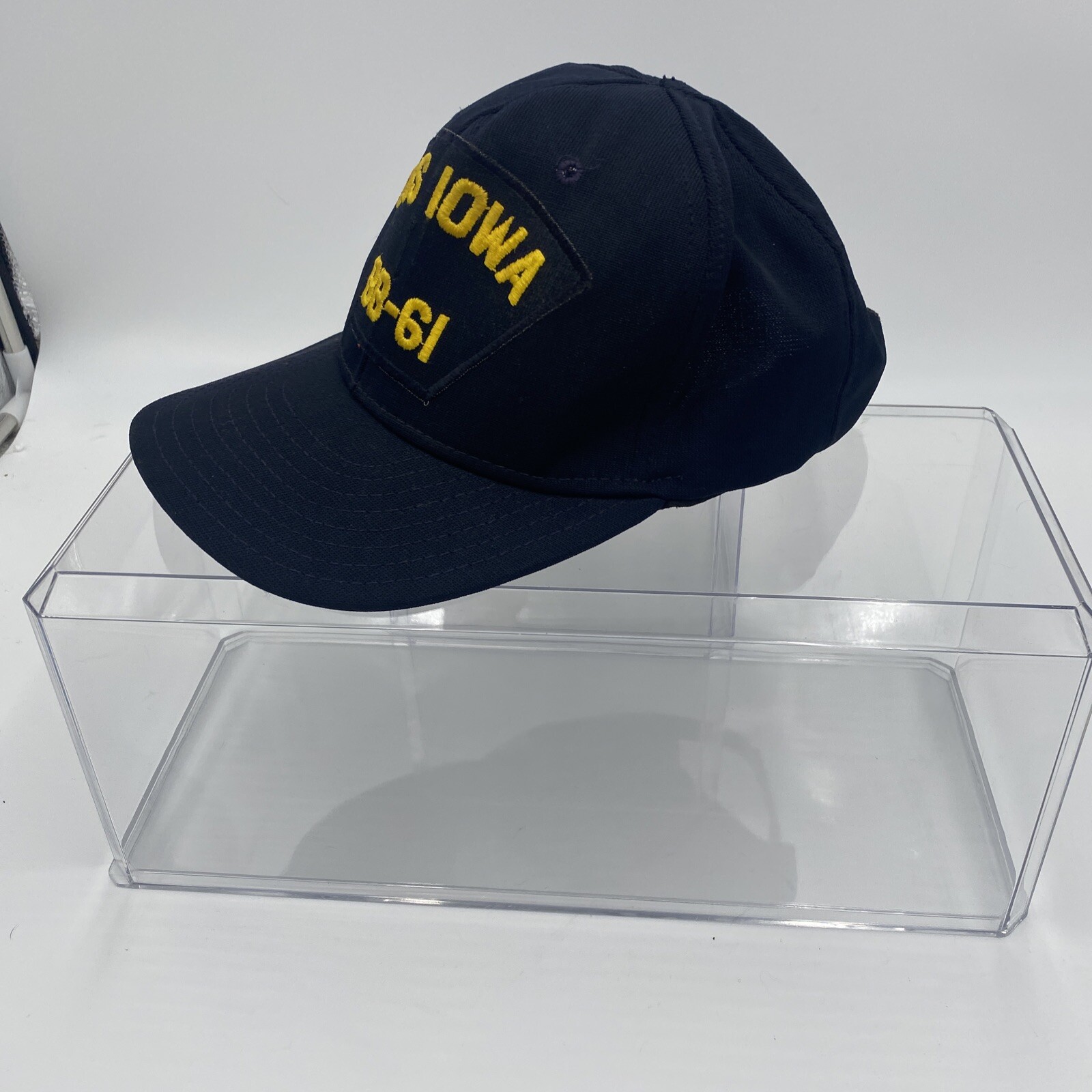 Vintage USS IOWA BB-61, US Navy Ship Cap / Hat snapback Adjustable Made ...