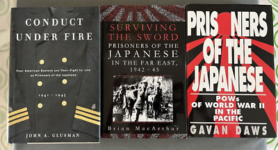 JAPAN WWII Books (Lot Of 3) Hardcovers Conduct Under Fire, Prisoners Of ...