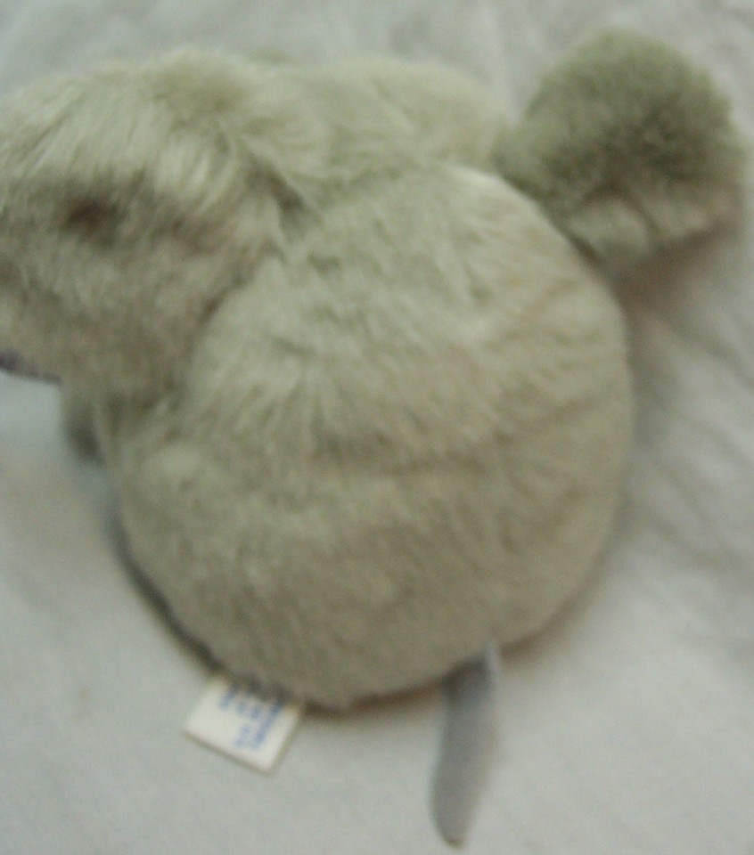 Vintage Puffkins GRAY MURPHY THE MOUSE 4" Plush STUFFED ANIMAL Toy 1990 ...