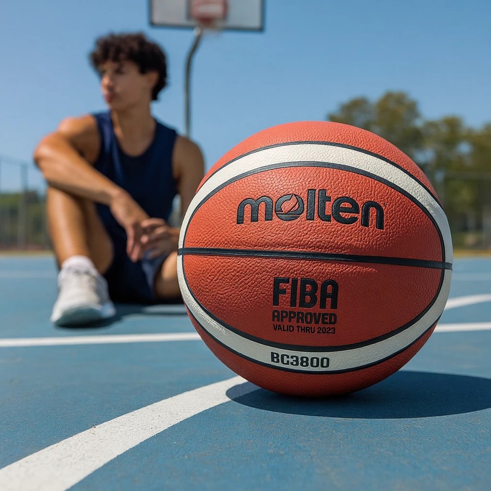 Molten B7G3800 FIBA Approved Basketball Size 7, 12-Panel Indoor Outdoor ...