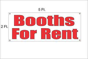 Booths For Rent Banner Sign NEW Larger Size Best Quality for the $$$ | eBay