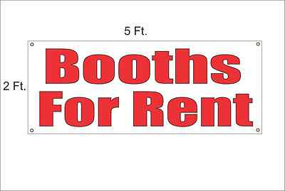 Booths For Rent Banner Sign NEW Larger Size Best Quality for the $$$ | eBay