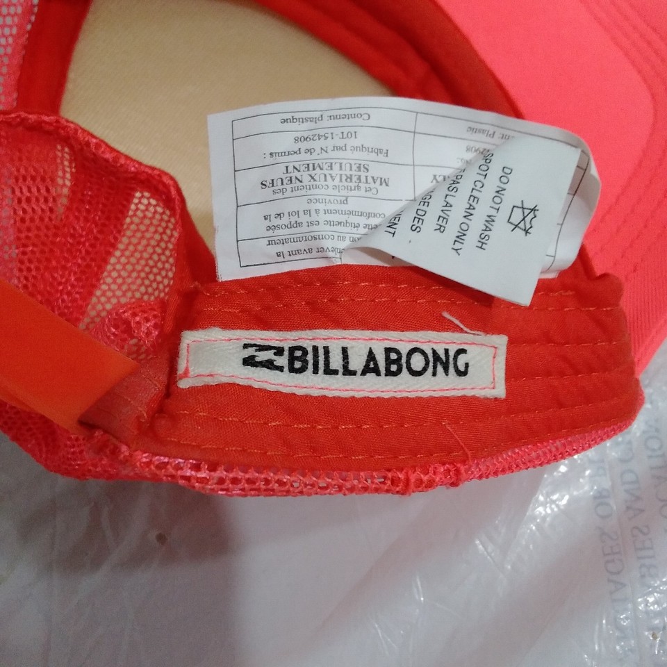 Billabong Classic Hawaii Surf Graphic Trucker Hat Orange Snapback Cap ...