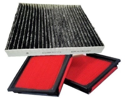 2x AIR FILTER + 1 CHARCOAL CABIN AIR FILTER SET for 2007 2008 INFINITI ...