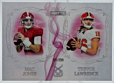 2021 Wild Card Matte - Trevor Lawrence & Mac Jones #MDG-5 Dueling Guns ...