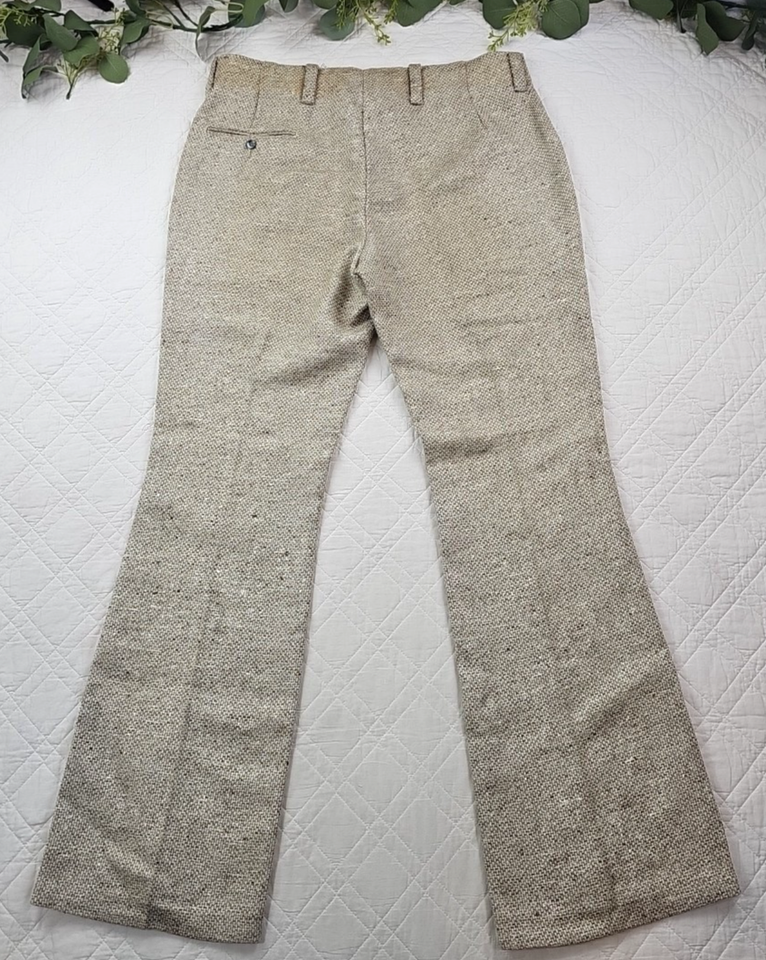 VTG Levi's Sta Prest Slacks Mens Brown and Cream Dress Pants Size 36 x ...