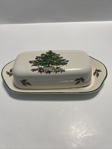Spode christmas tree butter dish | eBay