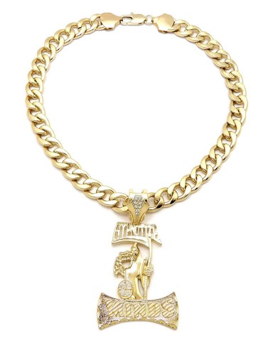 Hip Hop Iced HYPNOTIZE MINDS Pendant & 18" 20" 24" Cuban Chain Bling ...