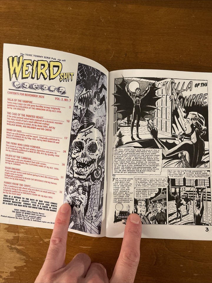 Weird Sh*t Zine #15 Pre-Code Reprints EC Fanzine Horror Sci-Fi Comics ...