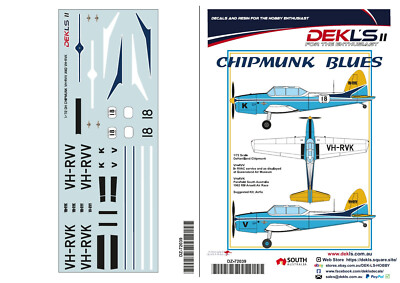 1/72 Decals-DH Chipmunk-'Chipmunk Blues' - DEKL's II | eBay