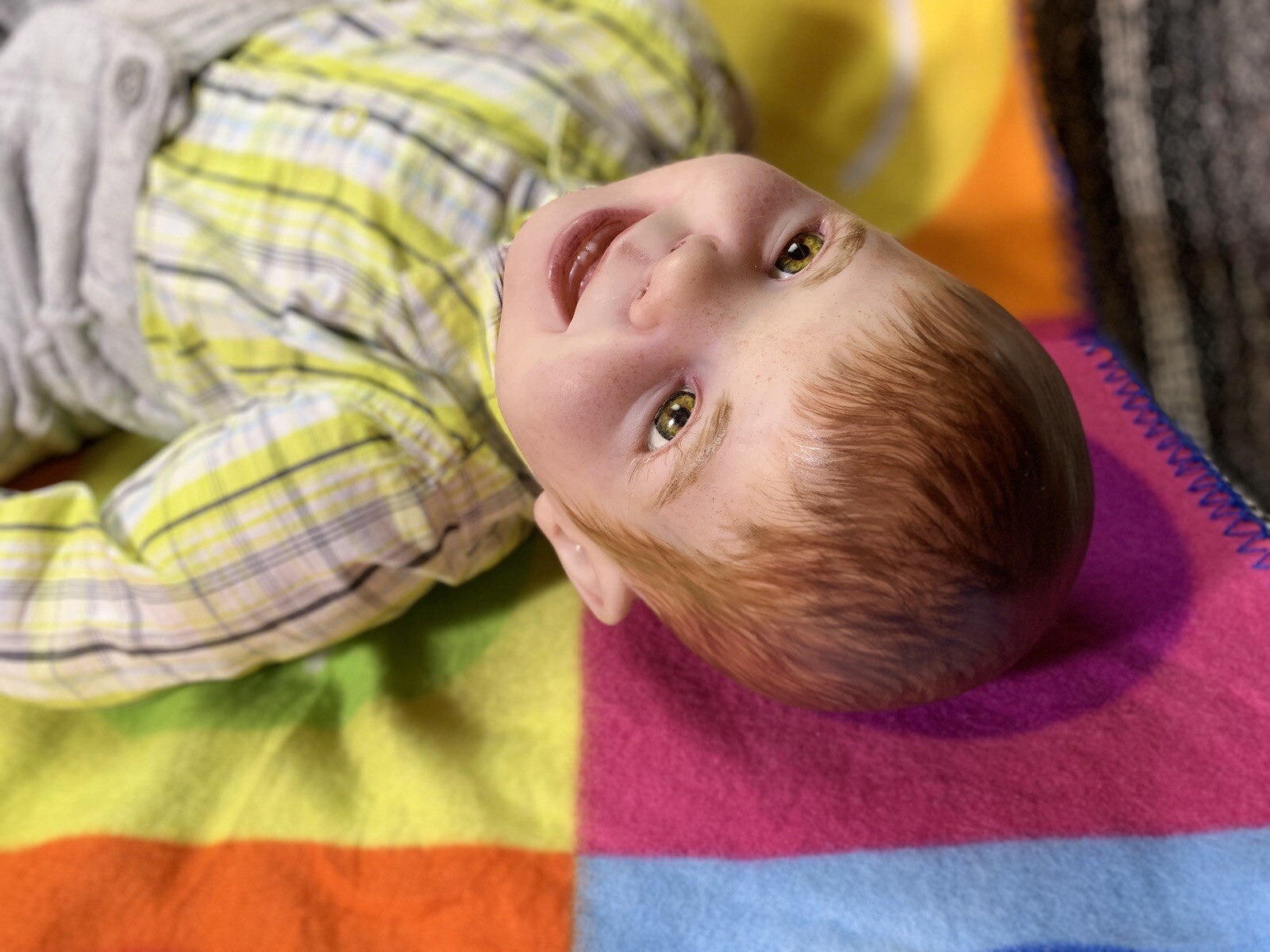 Reborn 26" Toddler Girl Boy Doll Reddish Hair Vinyl Body Kit Ladybug 🐞 ...