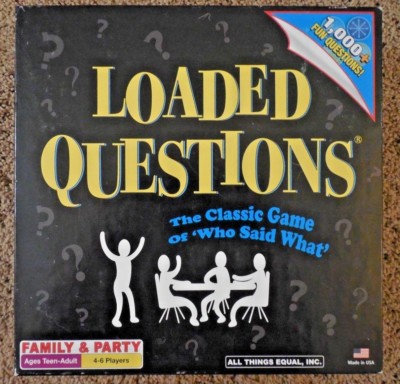 2012 All Things Equal "Loaded Questions" Board Game - Family & Party Ed ...