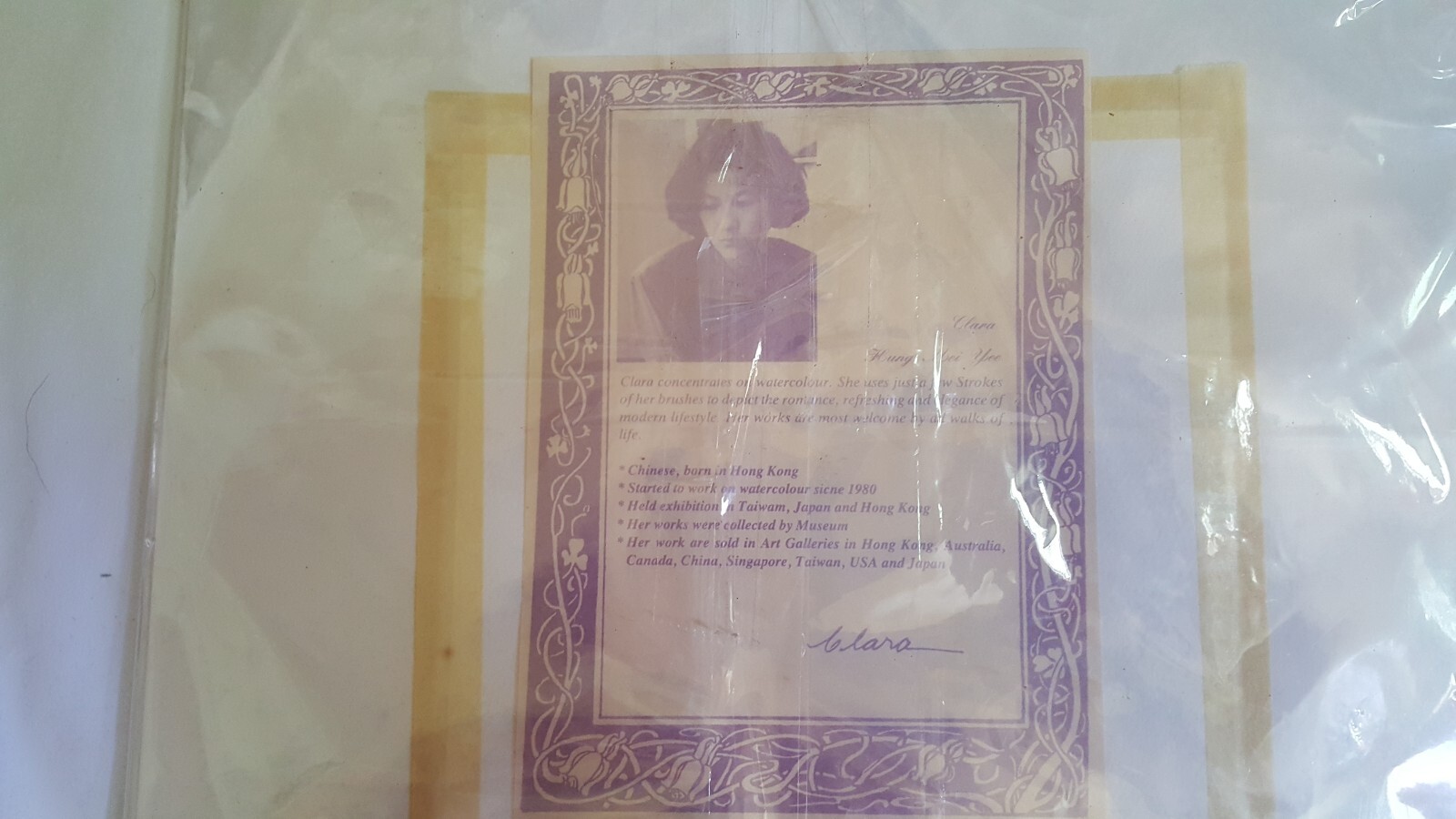 Vintage Watercolour International Japanese Artist Clara Hung Mei Yee ...