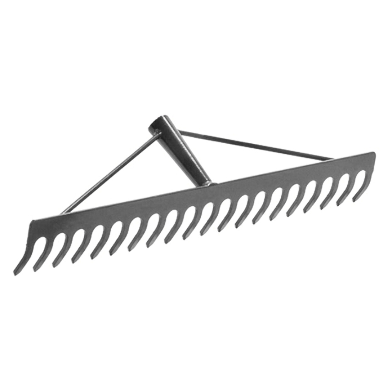 Garden Rake Steel Hardened Heavy-Duty Rake Head for Hay Leaves Lawn ...