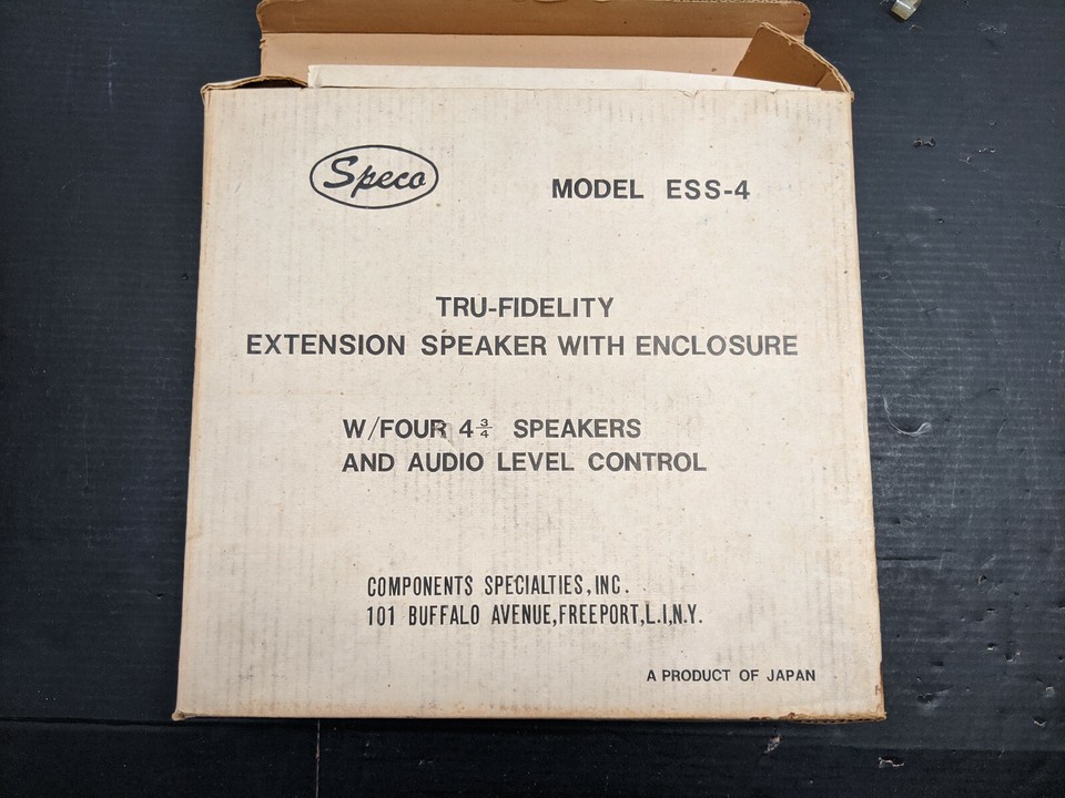 Speco Ess-4 Extension Speaker Vintage | eBay