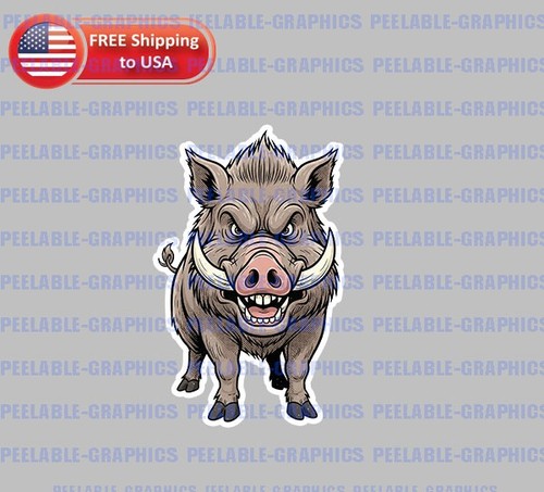 Wild Hog Vinyl Sticker Decal boar pig hunting 3" | eBay