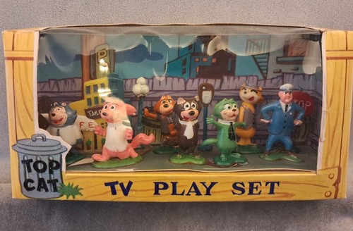 Top Cat & Gang TV Tinykins Play Set Marx Toys Figures 1961 Boxed Hanna ...