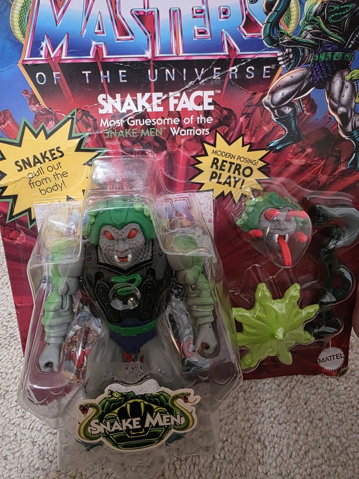 Masters Of The Universe Origins Snake Face Deluxe MOTU Mattel Action ...