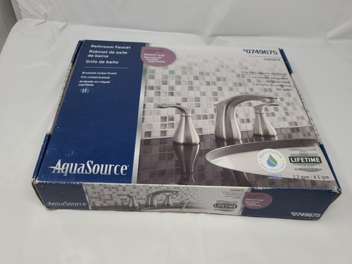 AquaSource Garner Brushed Nickel 2-handle Widespread WaterSense Bathroom Faucet 19934462716| eBay