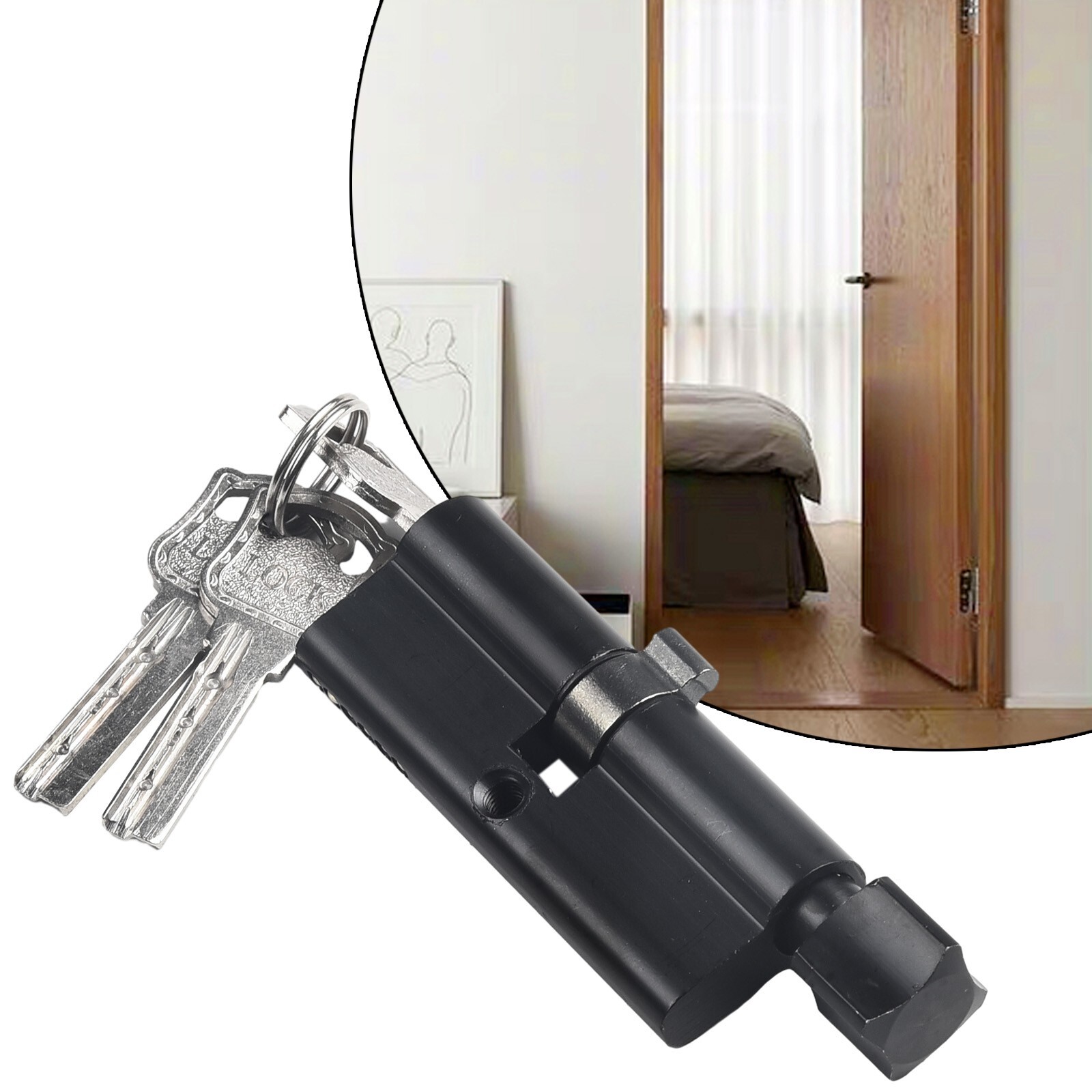 High Security 6 Pin Lock Cylinder for Indoor Wooden Doors 70mm Size ...