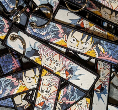 One Piece Anime Monkey D. Luffy Gear 5 & Kaido Jet Tag Keychain Lanyard ...