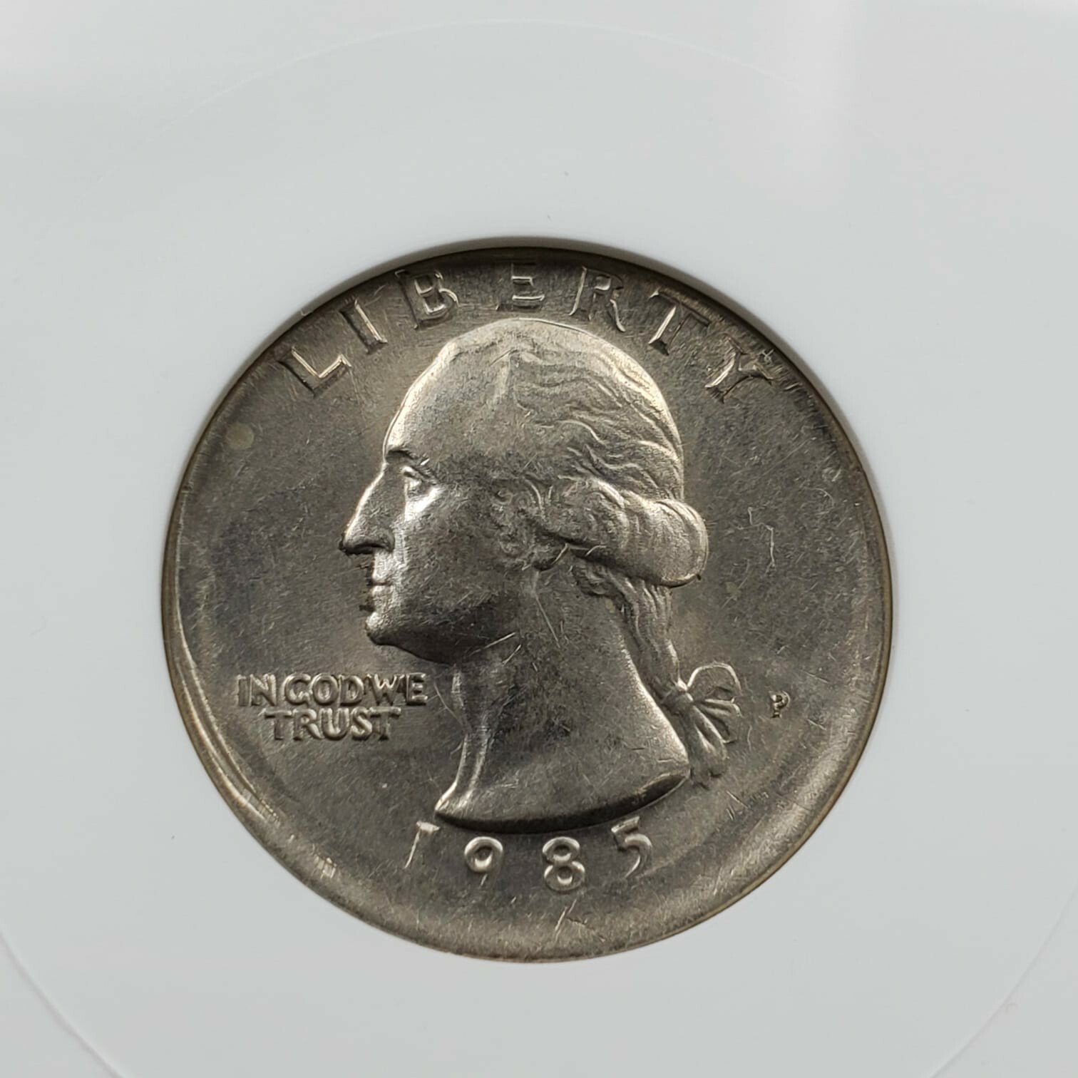Large Broadstrike Error 1985 P Washington Quarter ANACS UNC Details ...