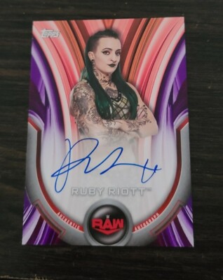 Ruby riott 2020 TOPPS WWE WOMEN'S DIVISION signed card /99 autographed ...