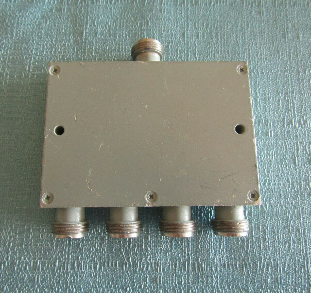 MERRIMAC 4 WAY N TYPE POWER DIVIDER COMBINER 3.7-4.2 GHz PD-42-395GA ...