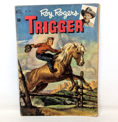 Vintage 1951 Dell Roy Rogers Trigger #329 Western Cowboy Palomino Horse ...