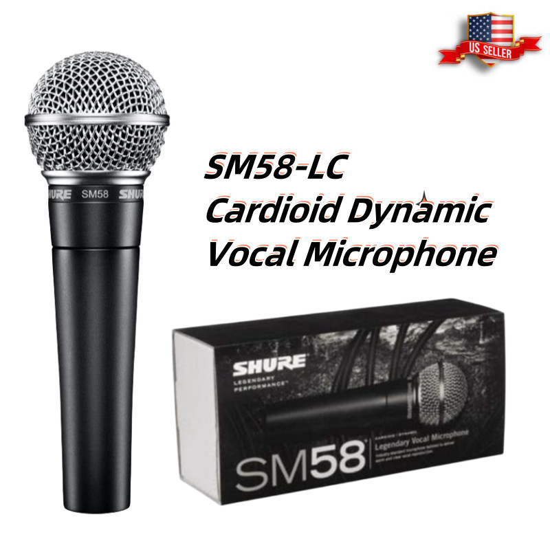 Shure SM58-LC Cardioid Dynamic Handheld Wired Microphone Bundle with ...