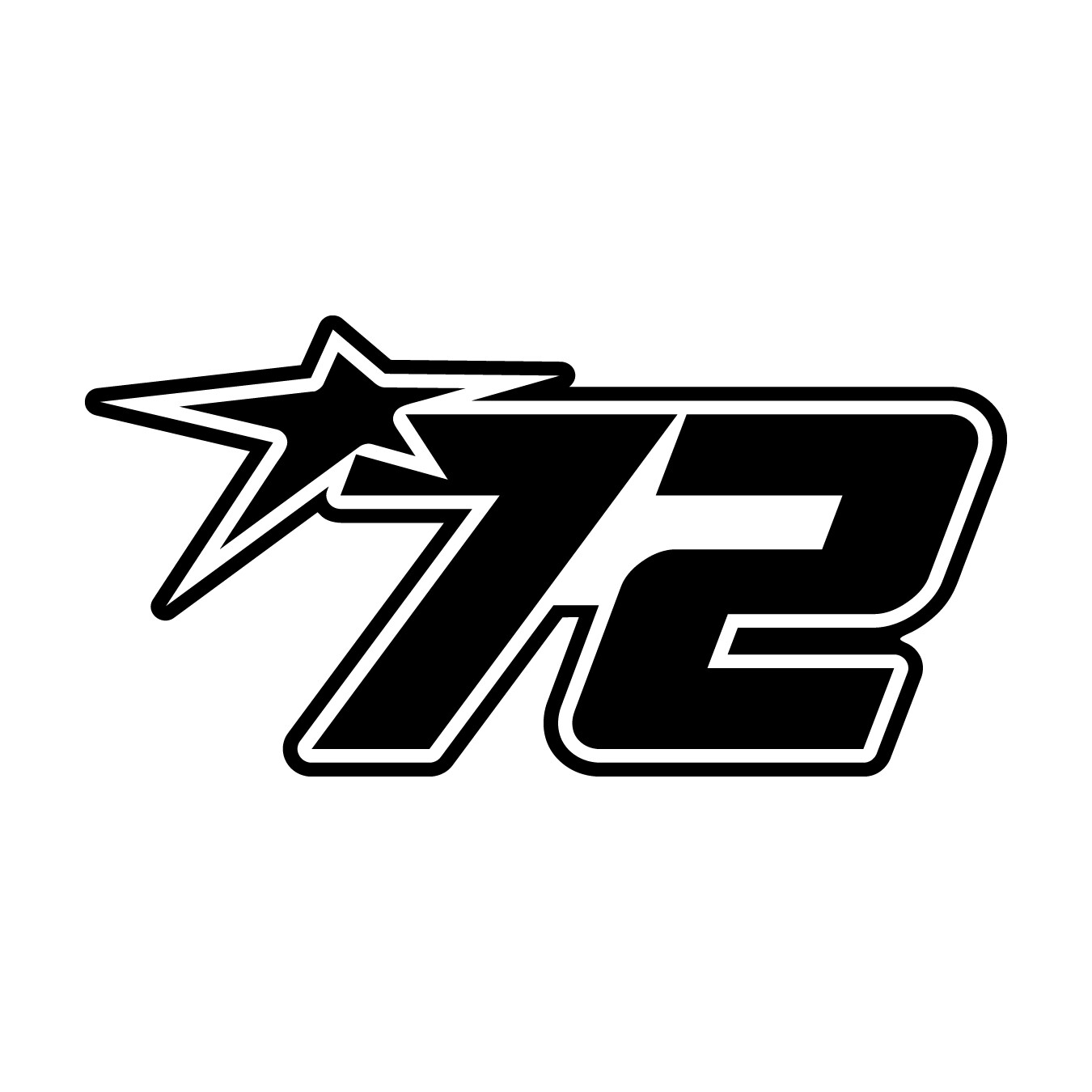 Startnummer 72 Aufkleber Racenumber Sticker Team Bike Auto Bike Decal ...