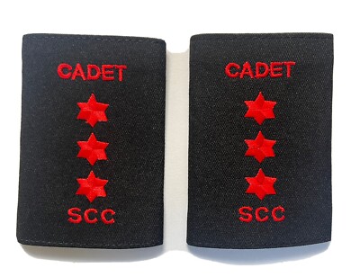Sea Cadet Corps Able Cadet Red on Black Epaulettes Slides SCC | eBay
